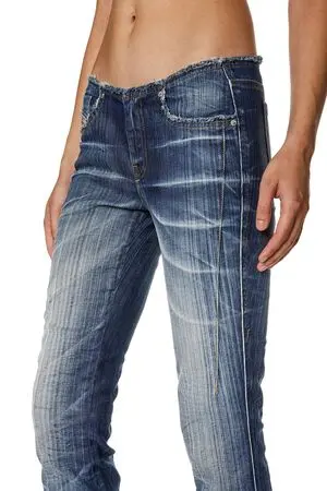 DIESEL® Heeled Low-rise Bootcut Distressed Jeans