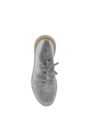 Brunello Cucinelli Knitted Low-top Sneakers - Gray