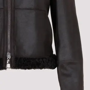 Akris Shearling-collar Leather Jacket