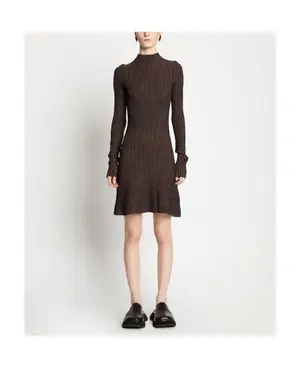 Proenza Schouler Ribbed Mock Neck Mini Dress