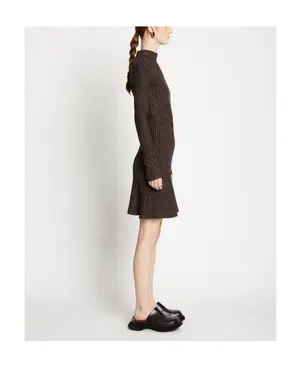 Proenza Schouler Ribbed Mock Neck Mini Dress