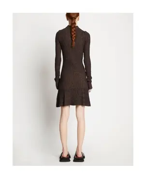 Proenza Schouler Ribbed Mock Neck Mini Dress