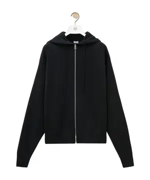 Loewe Anagram Zip-up Hoodie - Black