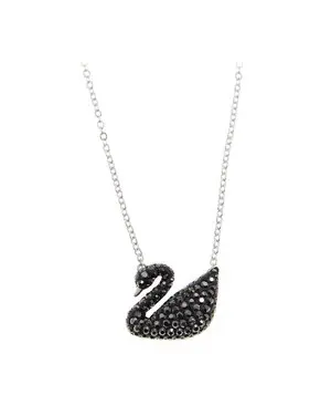 SWAROVSKI Black Swan Pendant Necklace - White