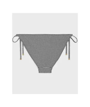 Celine Triomphe Swimsuit Bottom In Vichy Jersey