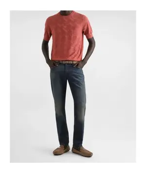 Dolce & Gabbana Faded Straight-leg Jeans - Black
