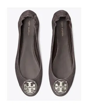 Tory Burch 10mm Logo-plaque Ballerina Flats - Black