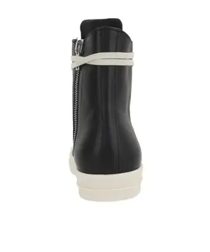 Rick Owens High-top Sneakers With Front Strap - Black