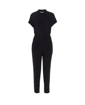 Fabiana Filippi Short Sleeve Buttoned Jumpsuit