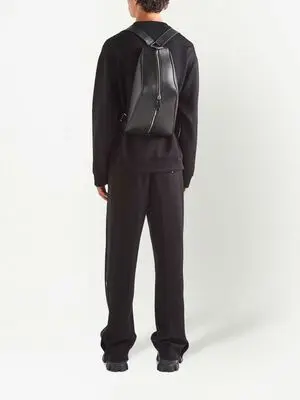 Prada Logo Plaque Crewneck Sweatshirt