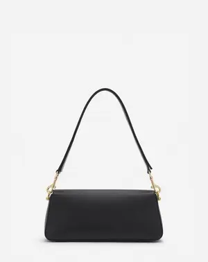 LANVIN Sequence Logo Engraved Shoulder Bag - Black