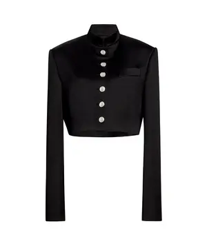 Khaite Samuelson Cropped Jacket - Black