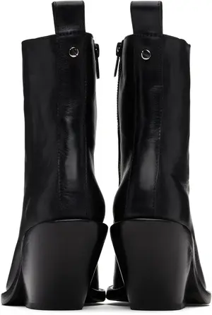ANN DEMEULEMEESTER Grained Calfskin Zip Up Ankle Boots