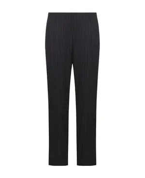 Dries Van Noten Stripe Detailed Straight Leg Pants - Gray