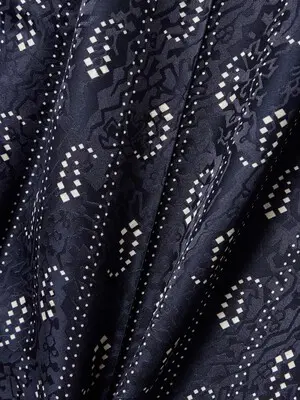 Tory Burch Patterned Wide Leg Trousers