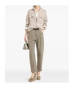 Brunello Cucinelli Sequined Zip-up Jacket - Desert