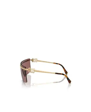 Miu Miu Geometric Single Lens Sunglasses - Brown