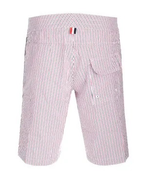 Thom Browne Striped Drawstring Swimming Shorts - White