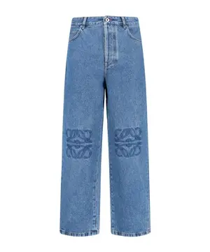Loewe Belted Straight Leg Jeans - Blue
