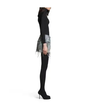 Balenciaga Cagole Mini Denim Skirt