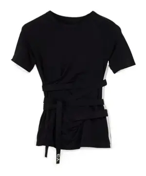 Y3 3-striped Belted T-shirt - Black