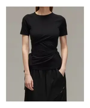 Y3 3-striped Belted T-shirt - Black