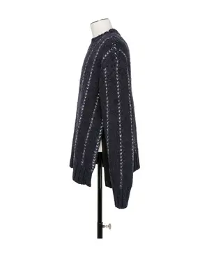 Sacai Long-sleeved Sweater With Striped Pattern