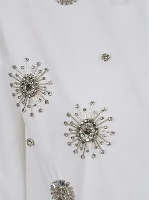 Pinko Embellished Button-up Shirt With Buckle Cuffs And Waist Belt