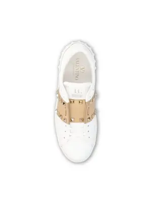 Valentino Garavani Open Studded Low-top Sneakers - White