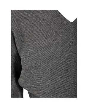 Brunello Cucinelli Knitted V-neck Midi Dress