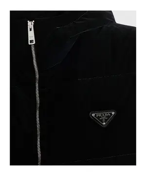Prada Hooded Technical Fabric Down Vest