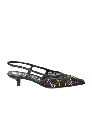 Gucci Embellished Slingback Pumps