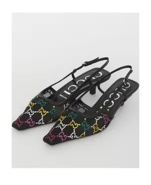 Gucci Embellished Slingback Pumps