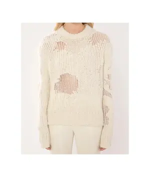 Chloé Chunky Distressed Jumper - White