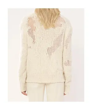 Chloé Chunky Distressed Jumper - White