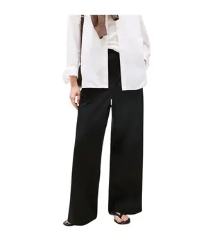Tommy Hilfiger Wide Leg Relaxed Poplin Trousers