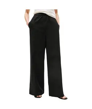 Tommy Hilfiger Wide Leg Relaxed Poplin Trousers