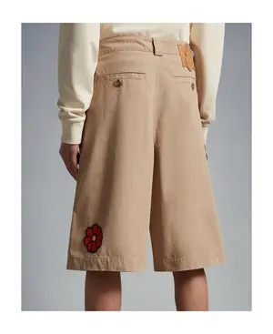 Moncler Embroidered Flower Bermuda Shorts