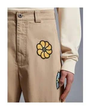Moncler Embroidered Flower Bermuda Shorts