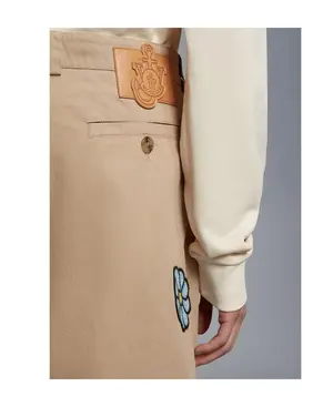Moncler Embroidered Flower Bermuda Shorts