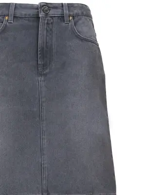 Miu Miu Denim Skirt With Back Slit Detail