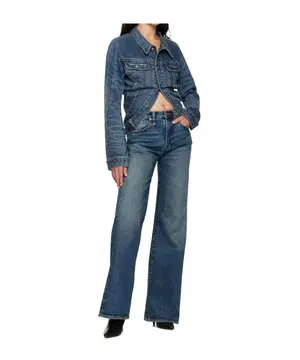 R13 Skinny Wrap Around Denim Trucker Jacket