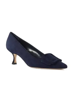 Manolo Blahnik Maysale Buckled High Heels - Black