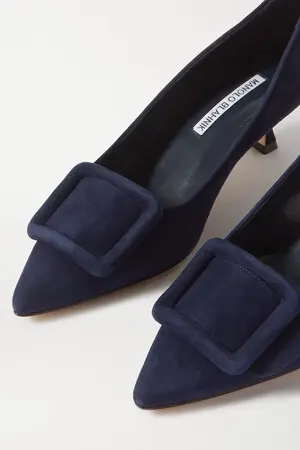 Manolo Blahnik Maysale Buckled High Heels - Black