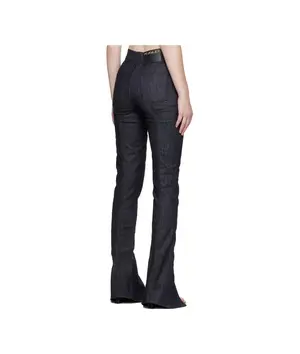 MUGLER Paneled Slit Denim Trousers