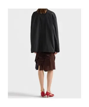 Prada Double-breasted Technical Taffeta Jacket