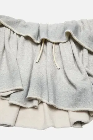 Acne Studios Drawstring Ruffle Mini Skirt - Off-white