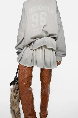 Acne Studios Drawstring Ruffle Mini Skirt - White