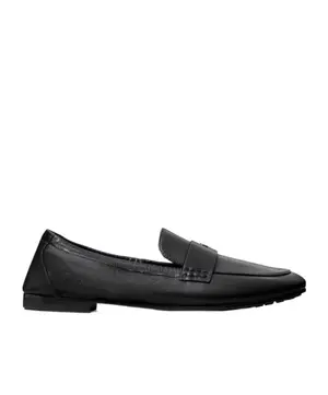 Tory Burch Logo Plaque Ballet Loafers - Black