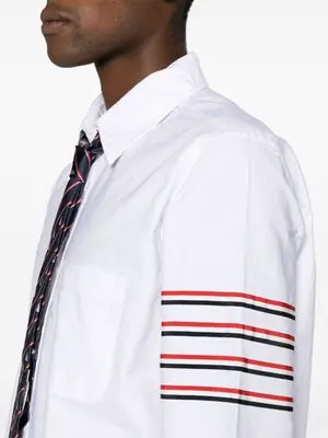 Thom Browne 4-bar Stripe Detailed Buttoned Shirt